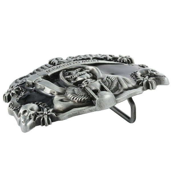 Grim Reaper Memento Mori Skull Belt Buckle – espnman