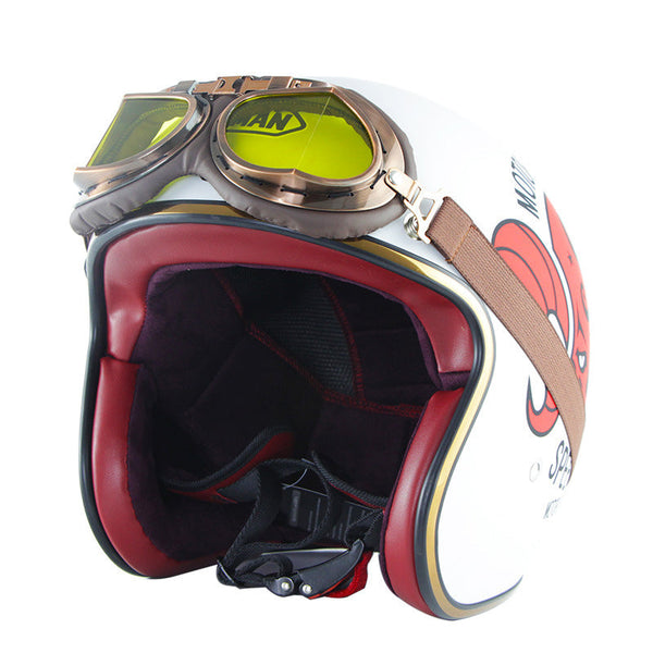 Vintage Open Face Helmet Harley Retro Helmet – espnman